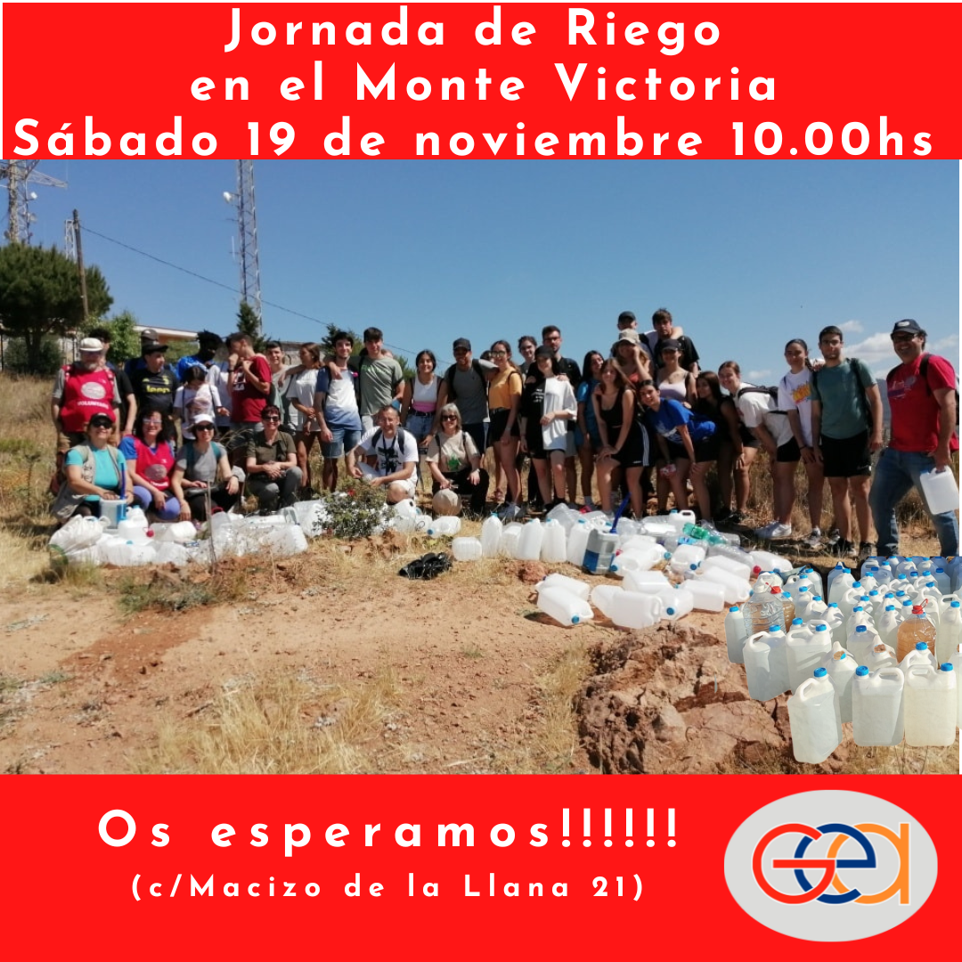 Riego en el Monte Victoria - GEA - Asociación de Voluntariado